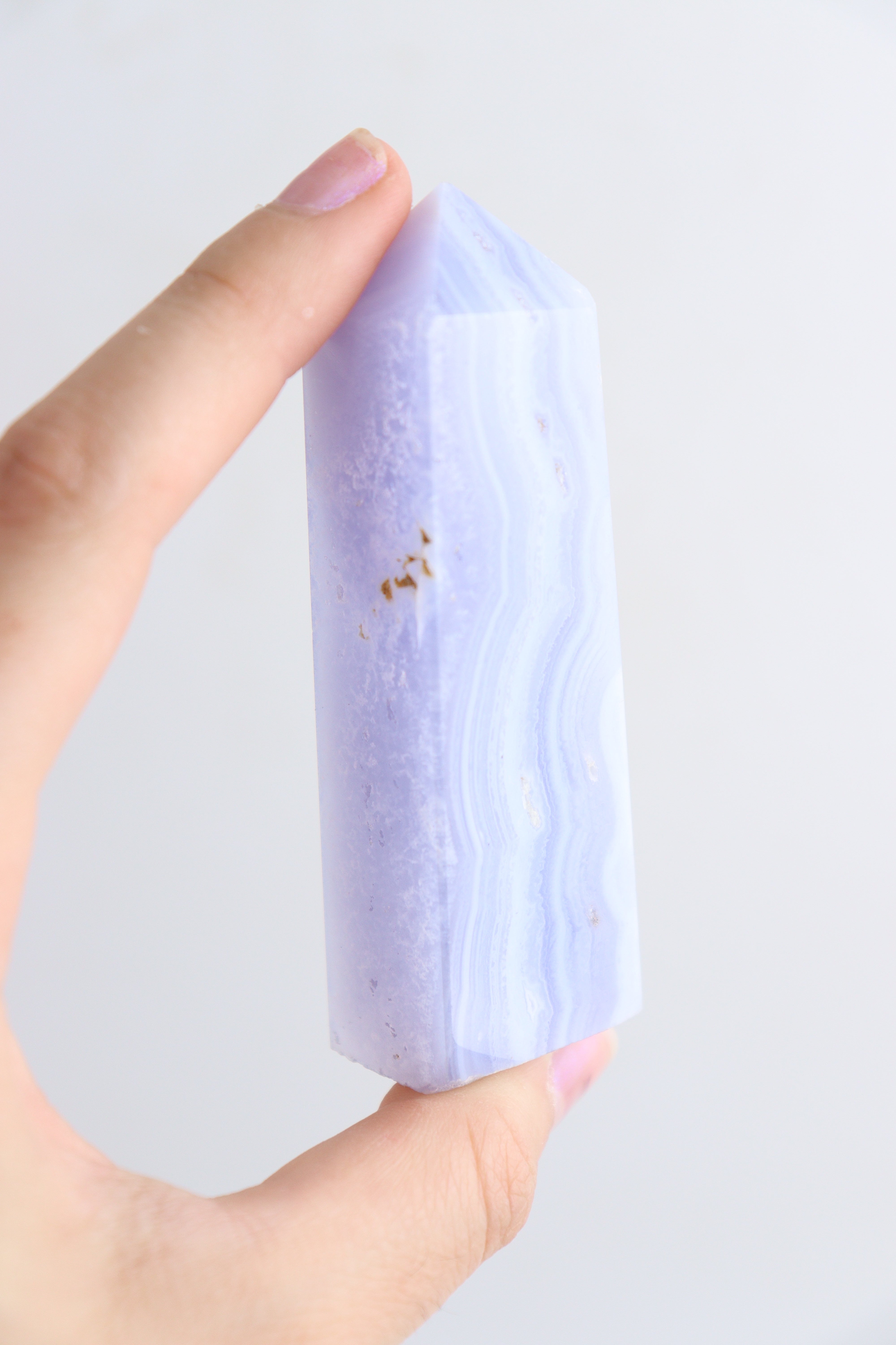 Wholesale Blue Lace Agate Towers – Mi Esperanza Minerals