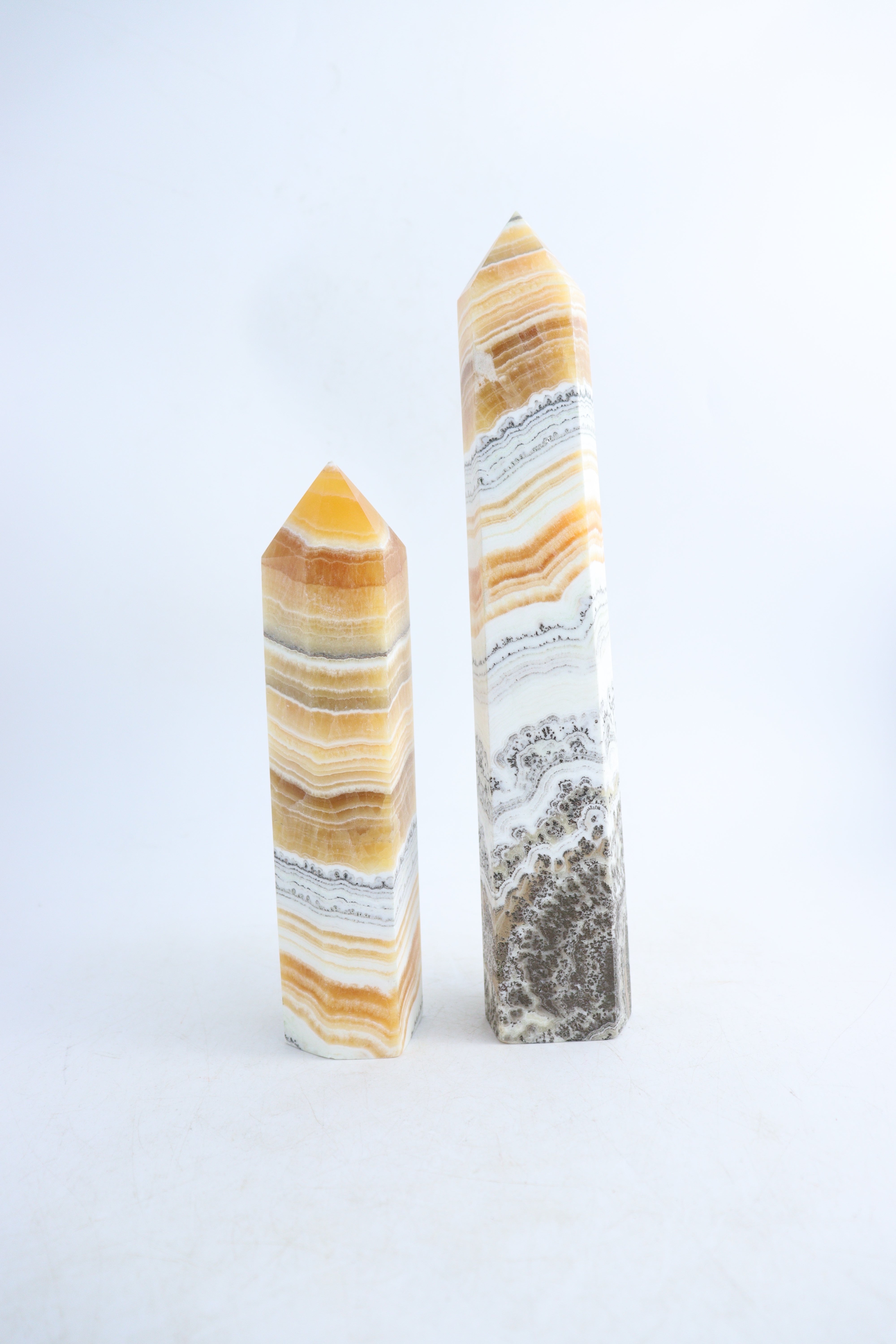 Calcite Towers Set of 2 | Wholesale Crystals Vendor – Mi Esperanza Minerals