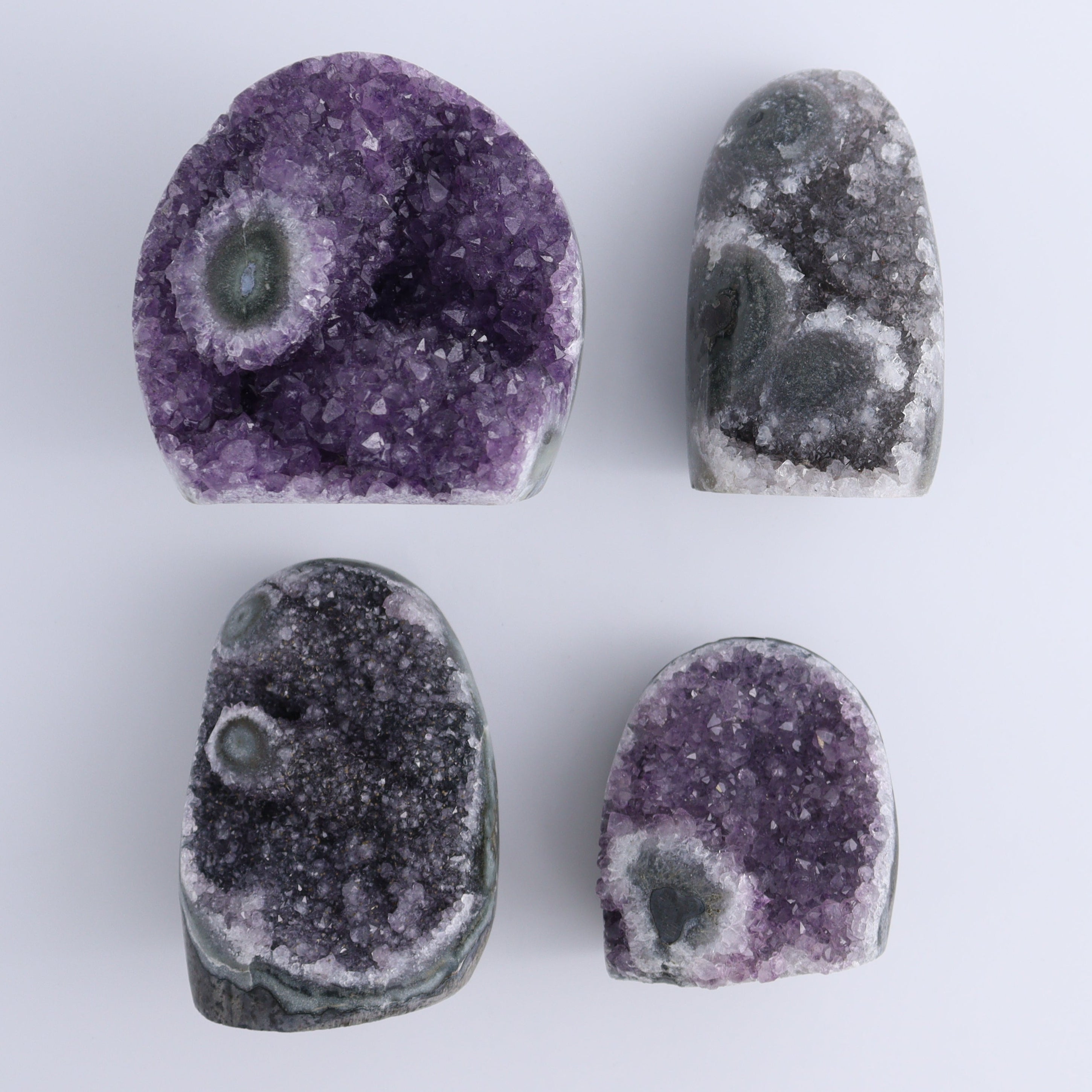 Uruguay Amethyst Cut Base Set of 4 – Mi Esperanza Minerals