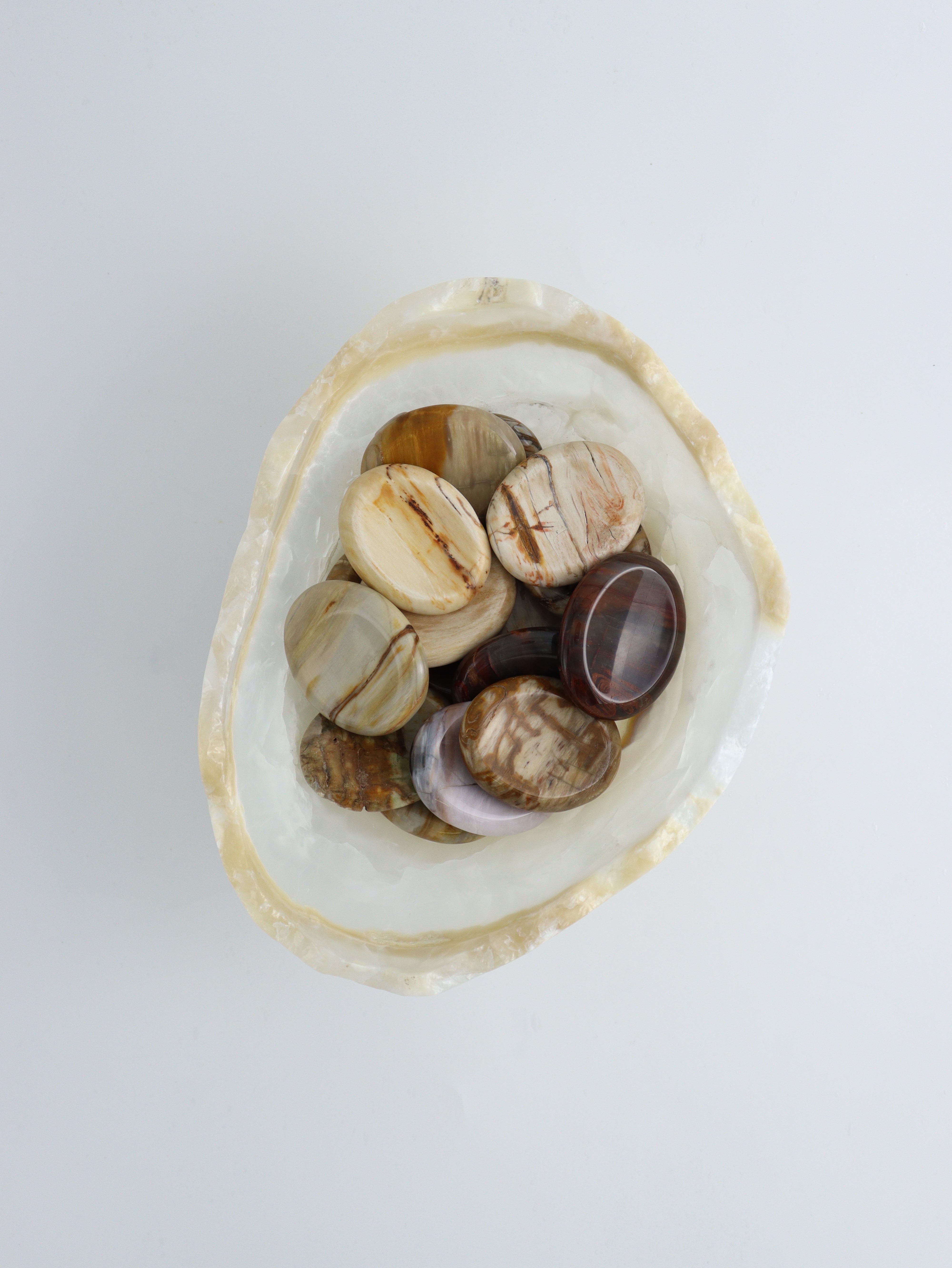 1/2kg Petrified Wood Worry Stones | Wholesale Crystals – Mi Esperanza ...