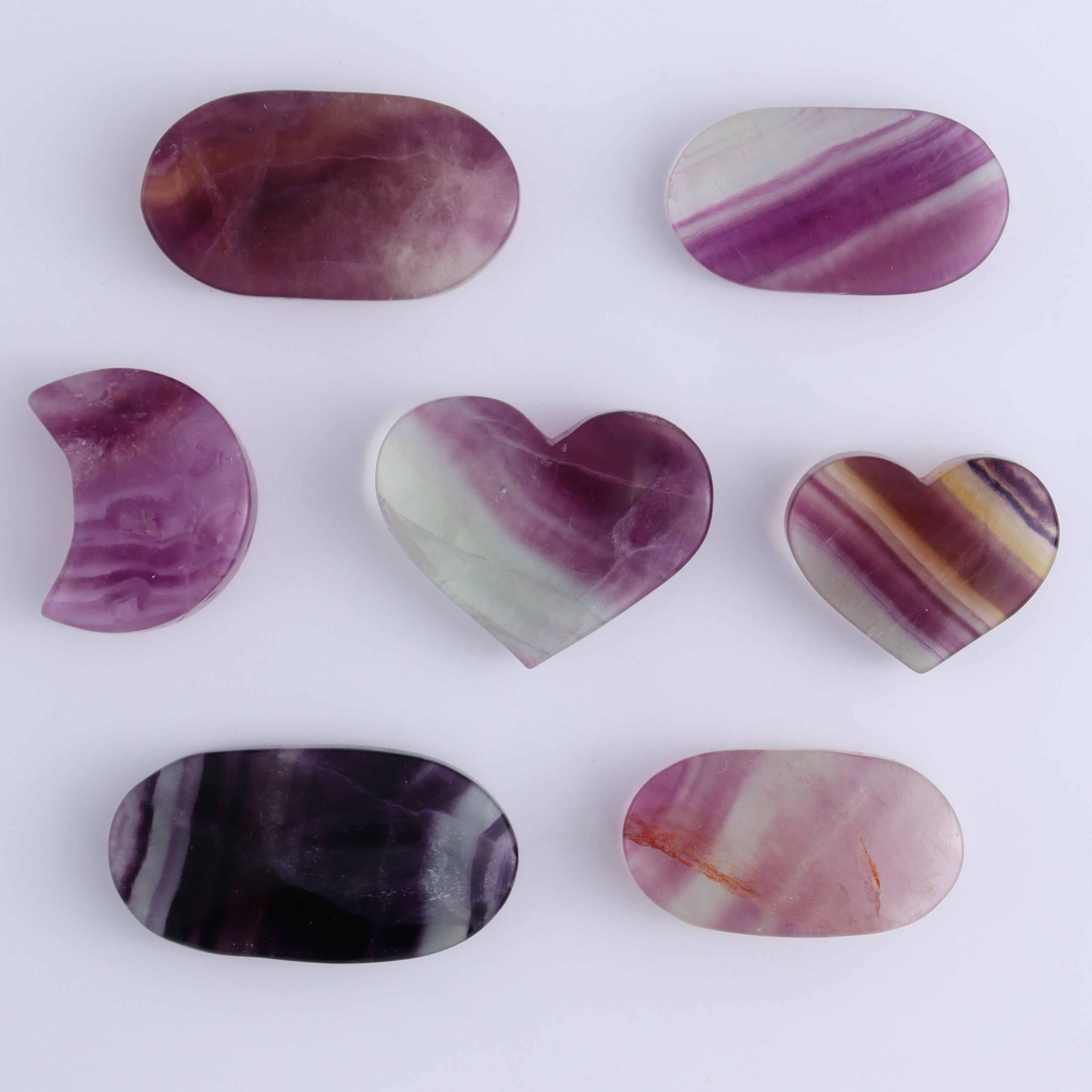 Fluorite Mixed Shapes Set of 7 – Mi Esperanza Minerals
