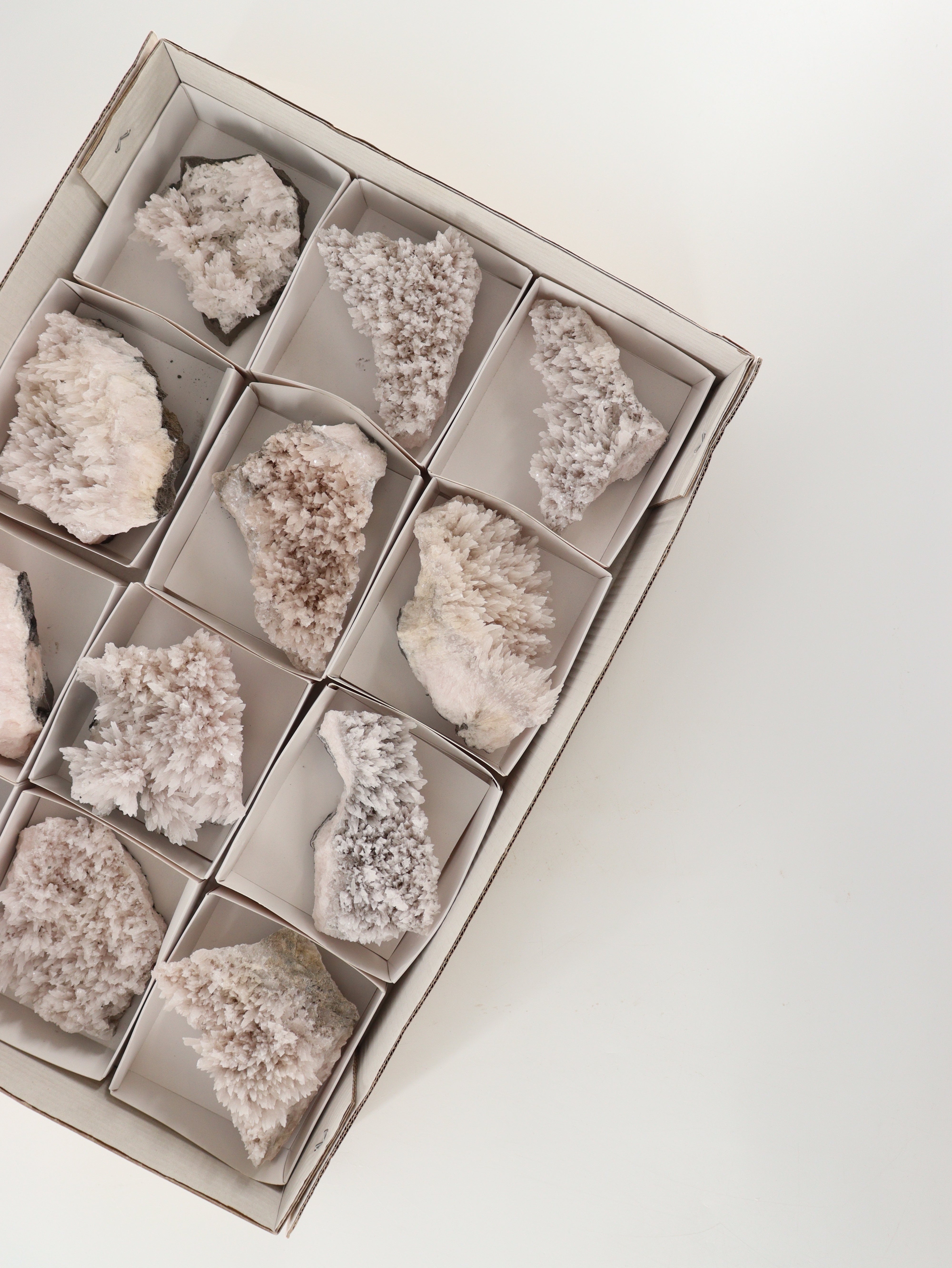 Mangano Calcite Flat Set of 12 – Mi Esperanza Minerals
