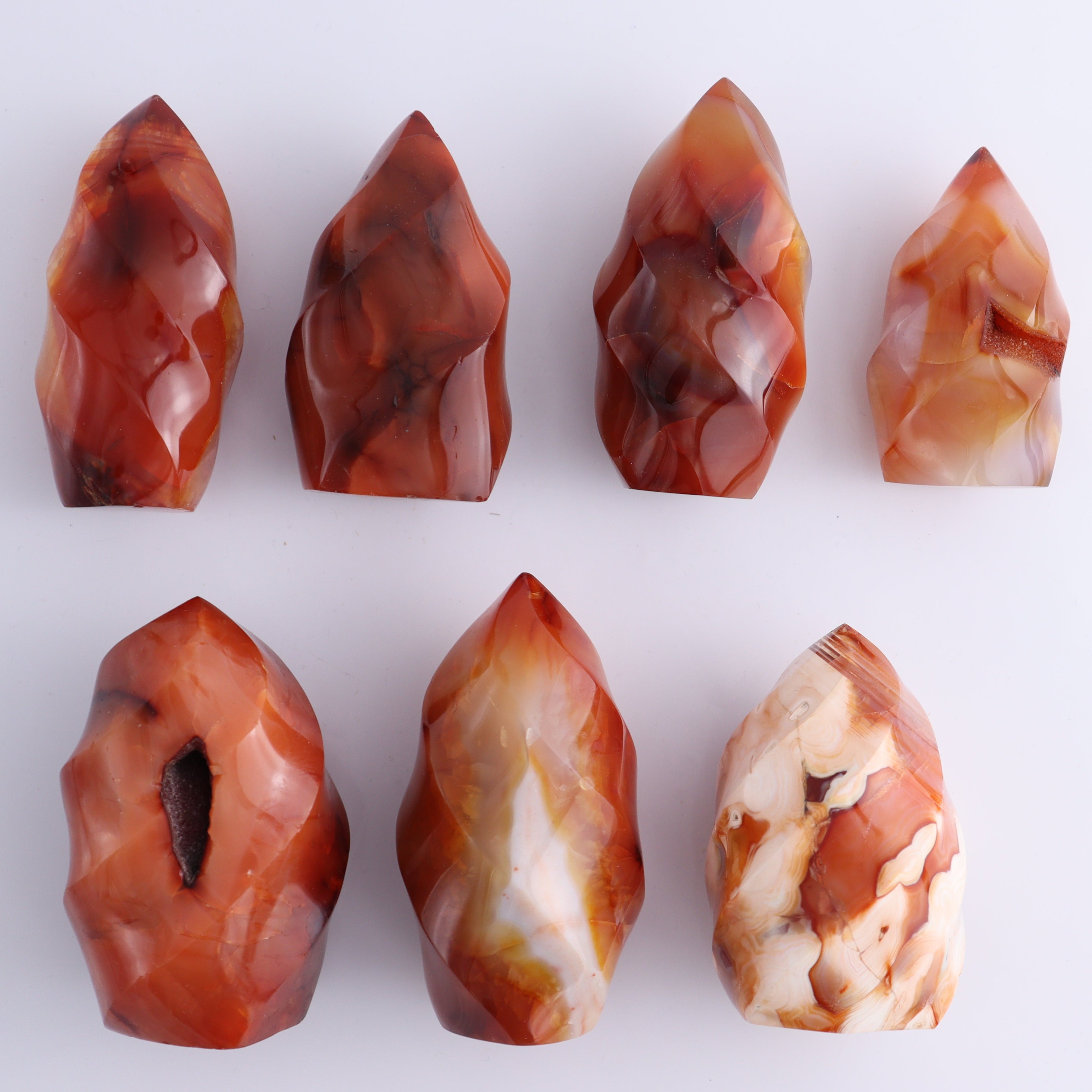 Carnelian Flames Set of 7 – Mi Esperanza Minerals
