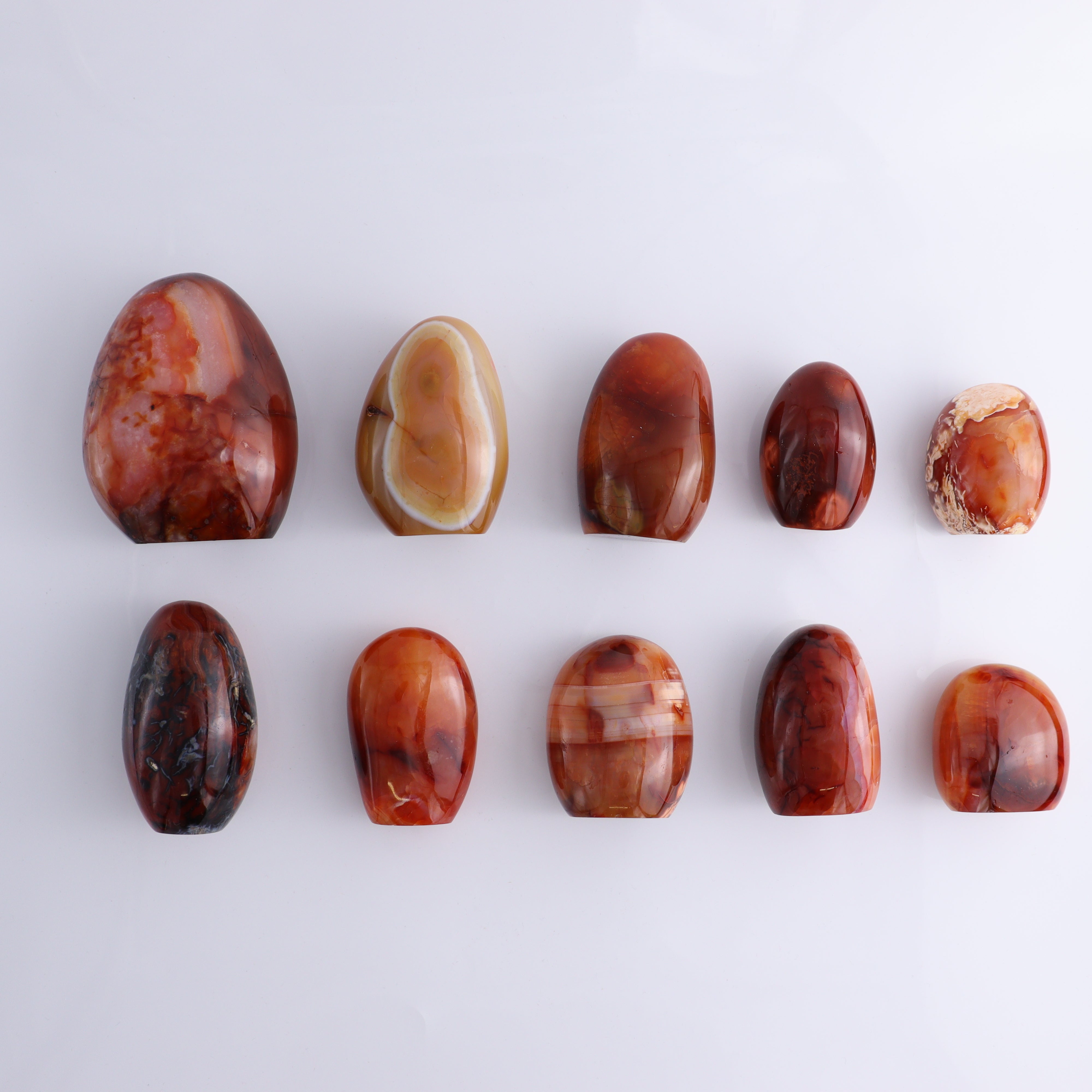 Carnelian Freeform Set of 10 – Mi Esperanza Minerals
