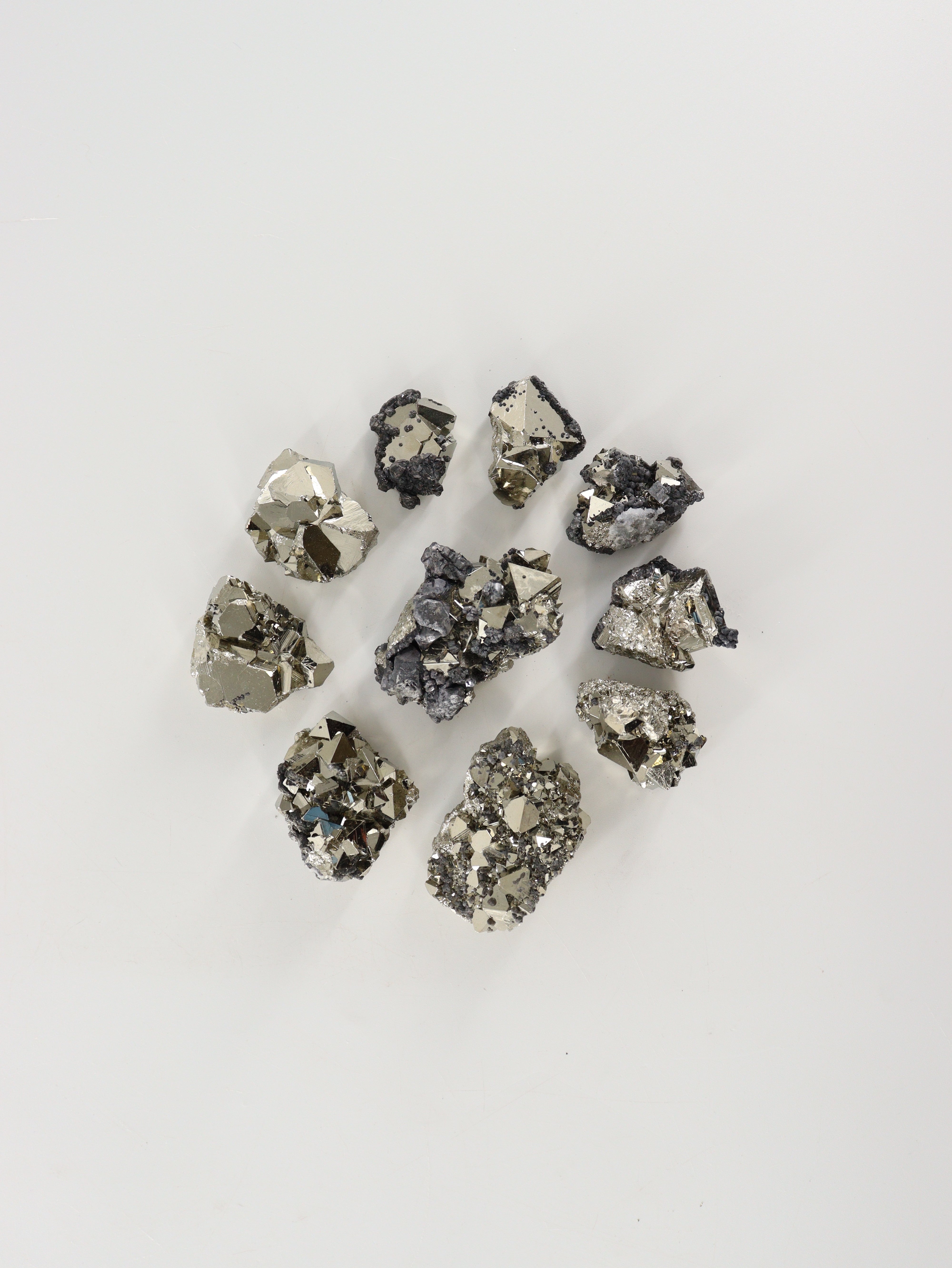 Rough Octahedral Pyrite Set of 10 – Mi Esperanza Minerals
