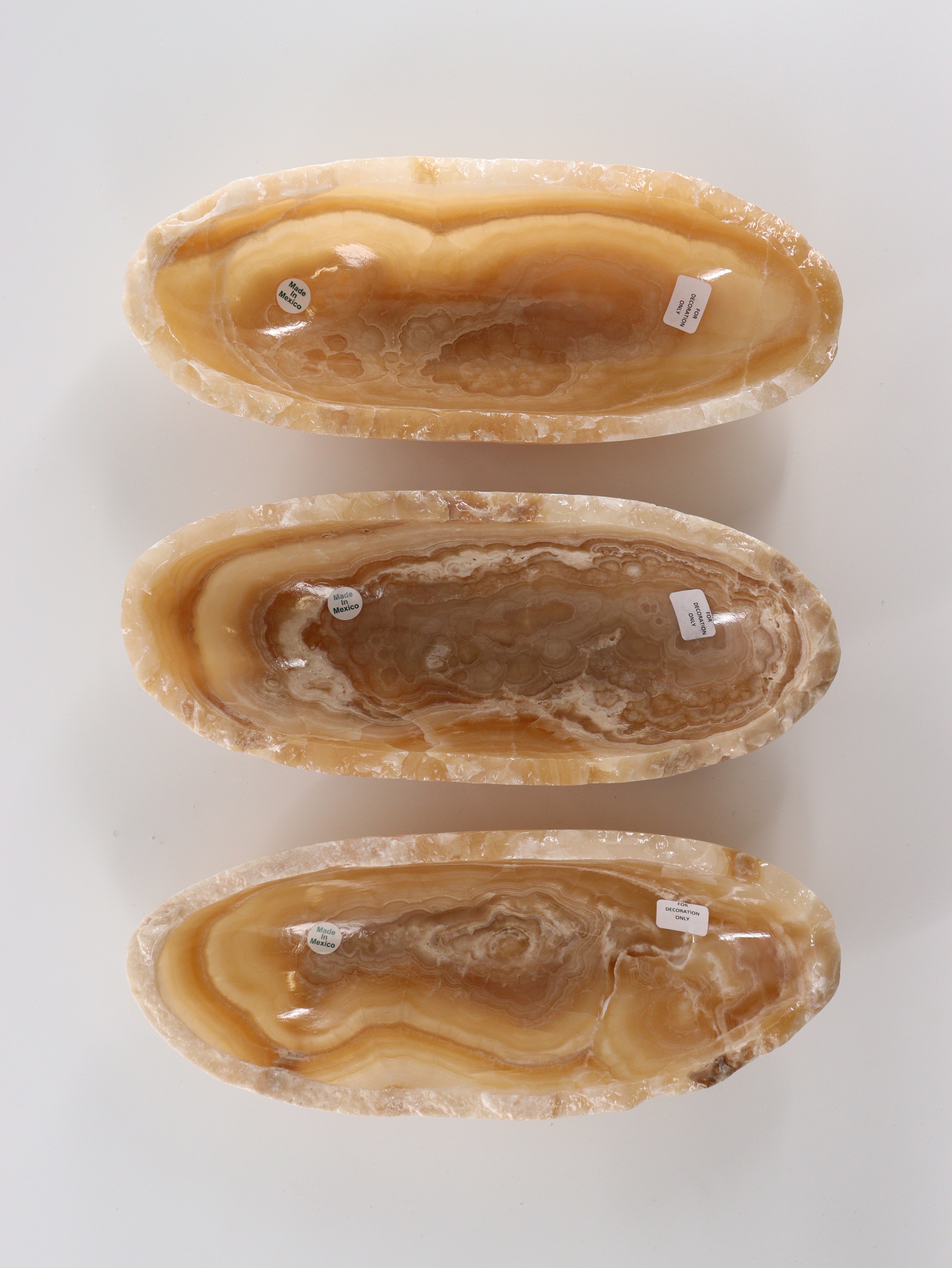 Tan Onyx Bowls Set of 3 | Wholesale Crystals Vendor – Mi Esperanza Minerals