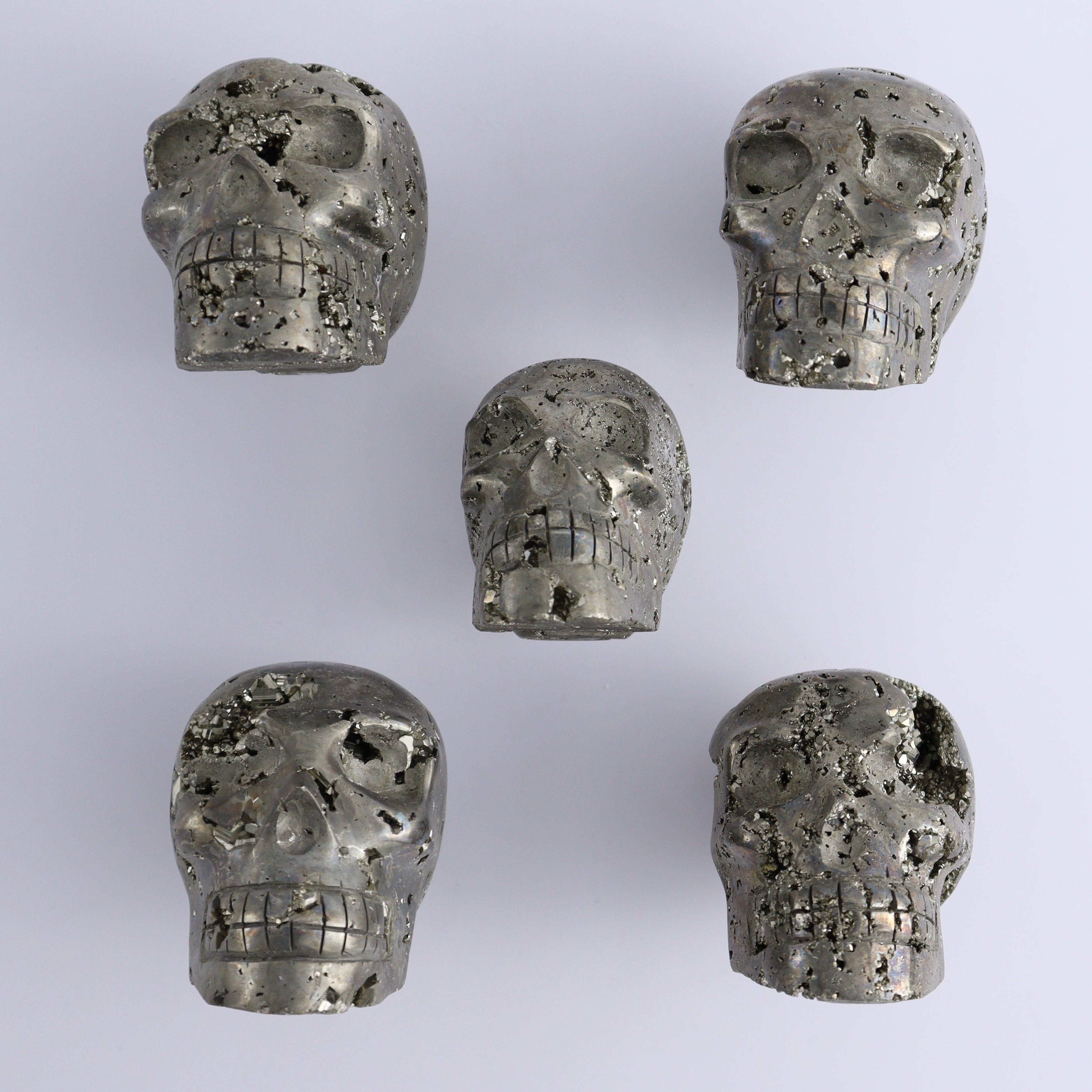 Pyrite Skulls Set of 5 – Mi Esperanza Minerals