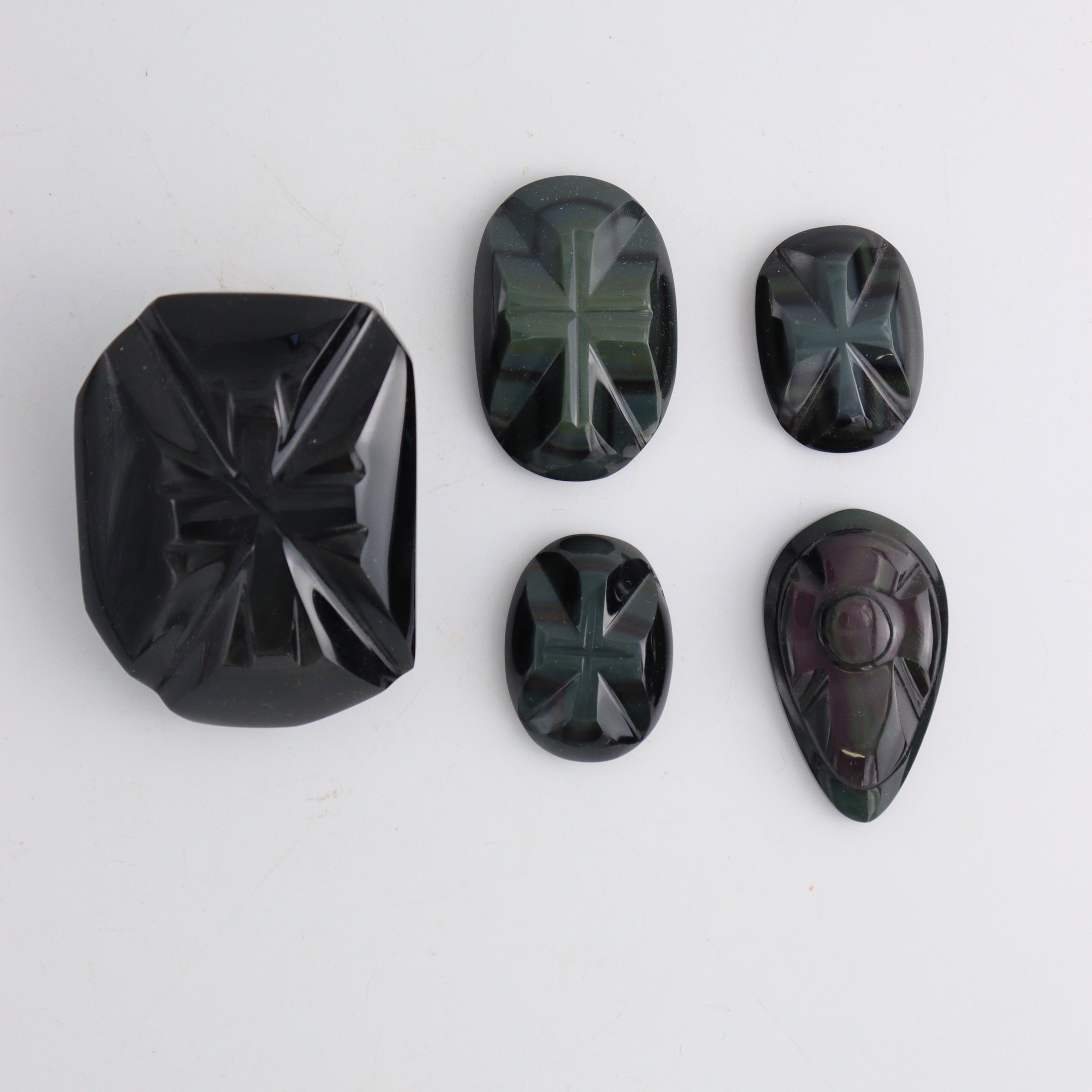 Rainbow Obsidian Cross | Wholesale Crystals Vendor – Mi Esperanza Minerals