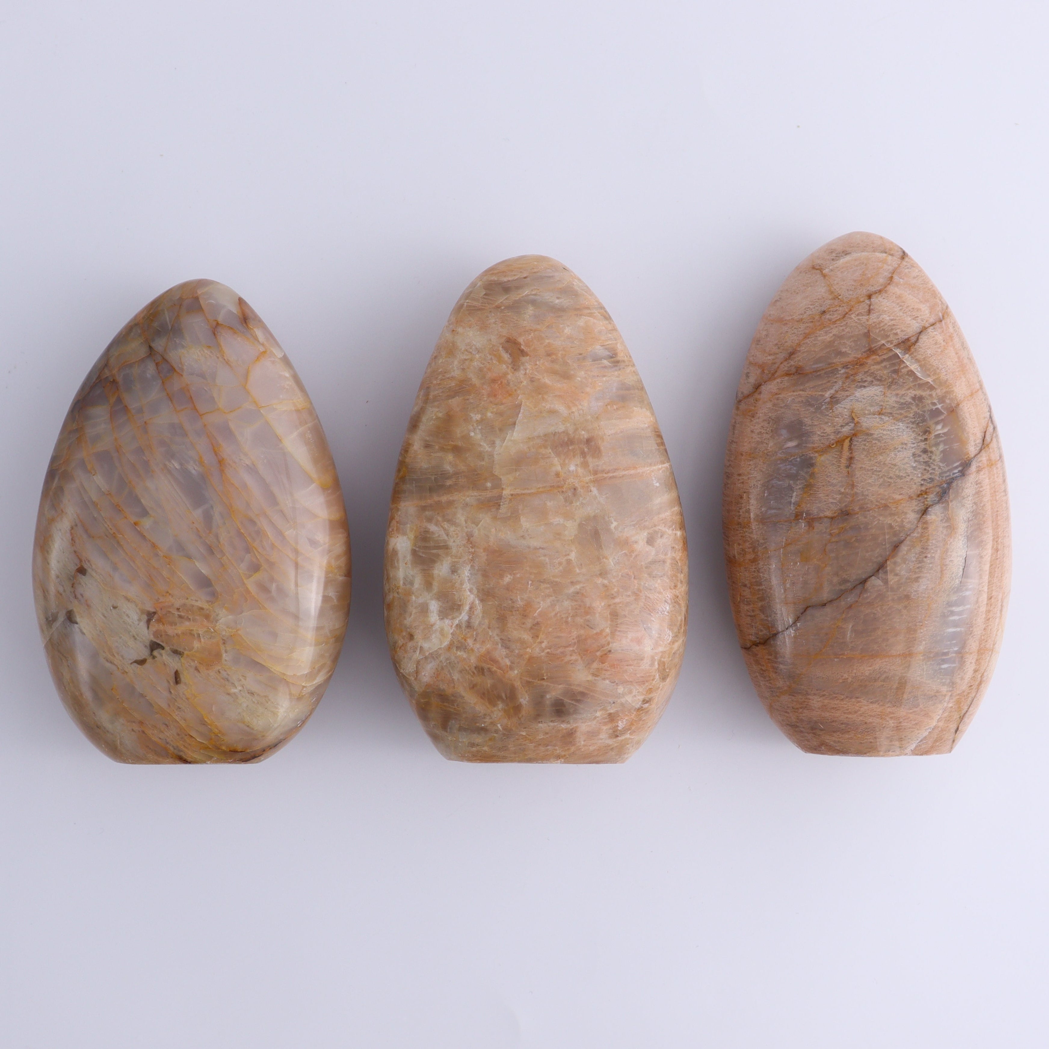 Peach Moonstone Freeform Set of 3 – Mi Esperanza Minerals