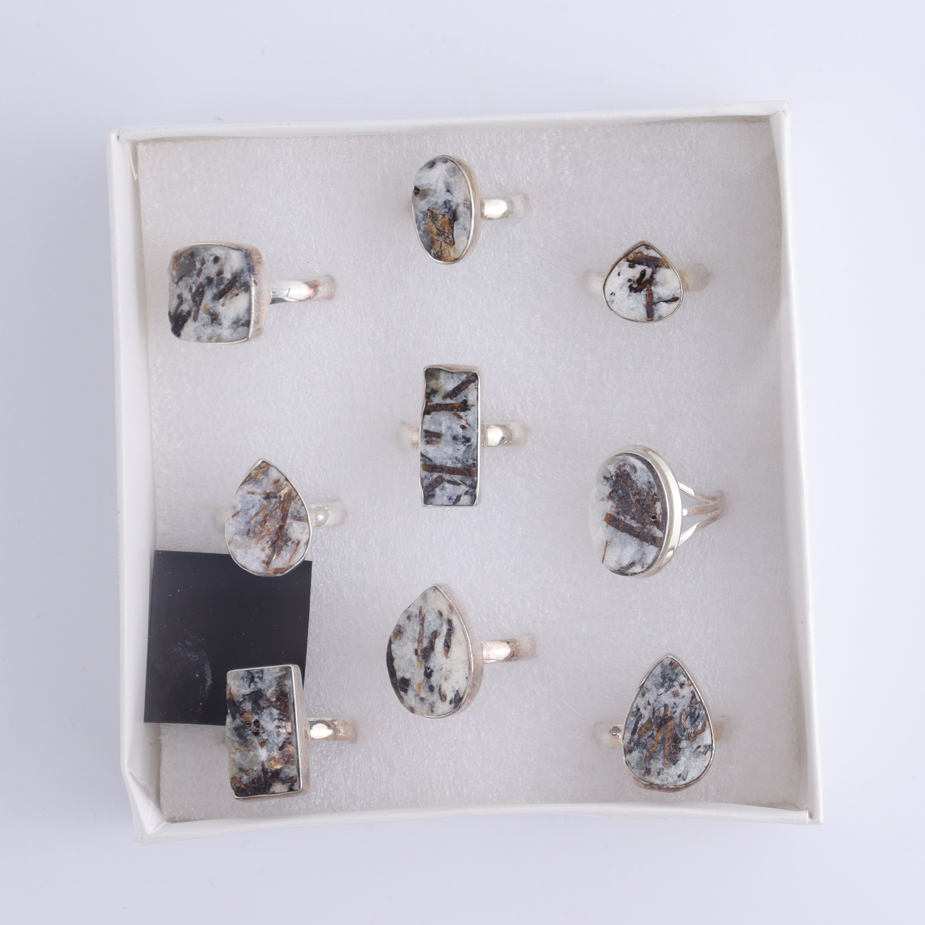 Astrophyllite Rings Set of 9 – Mi Esperanza Minerals