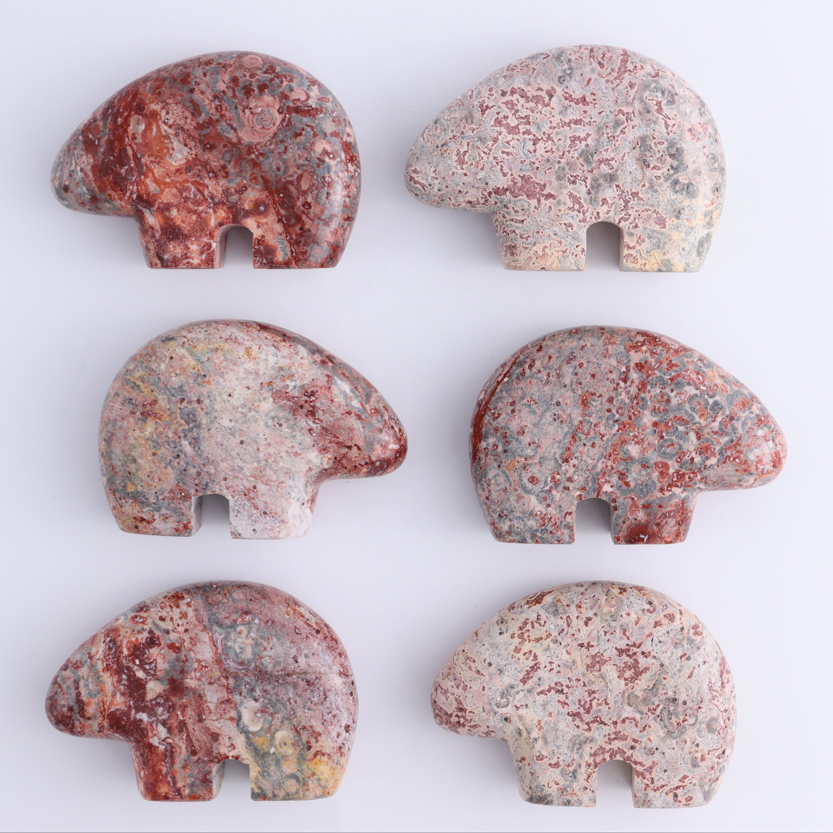 Leopardskin Jasper Bears Set of 6 – Mi Esperanza Minerals