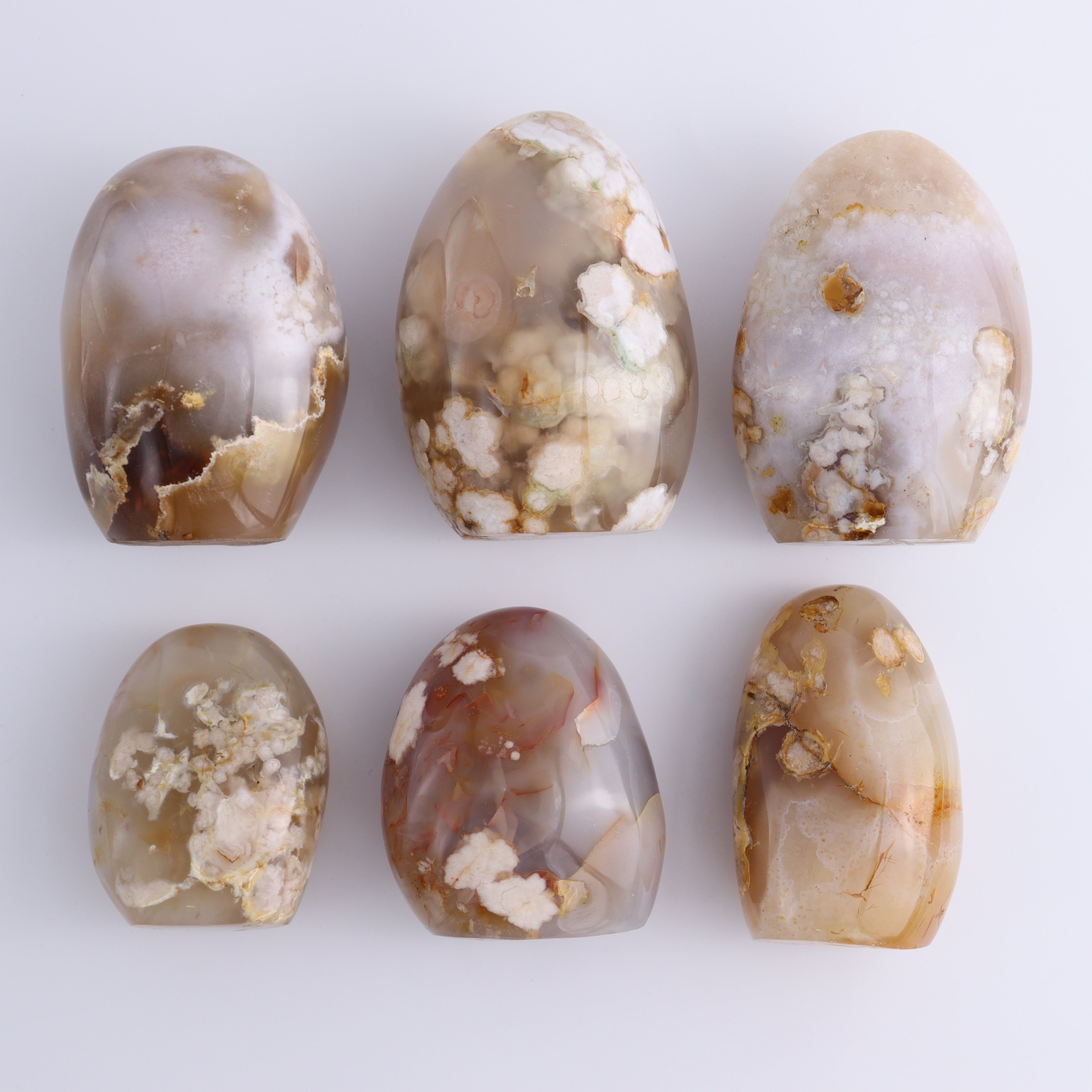 Flower Agate Freeforms Set of 6 – Mi Esperanza Minerals