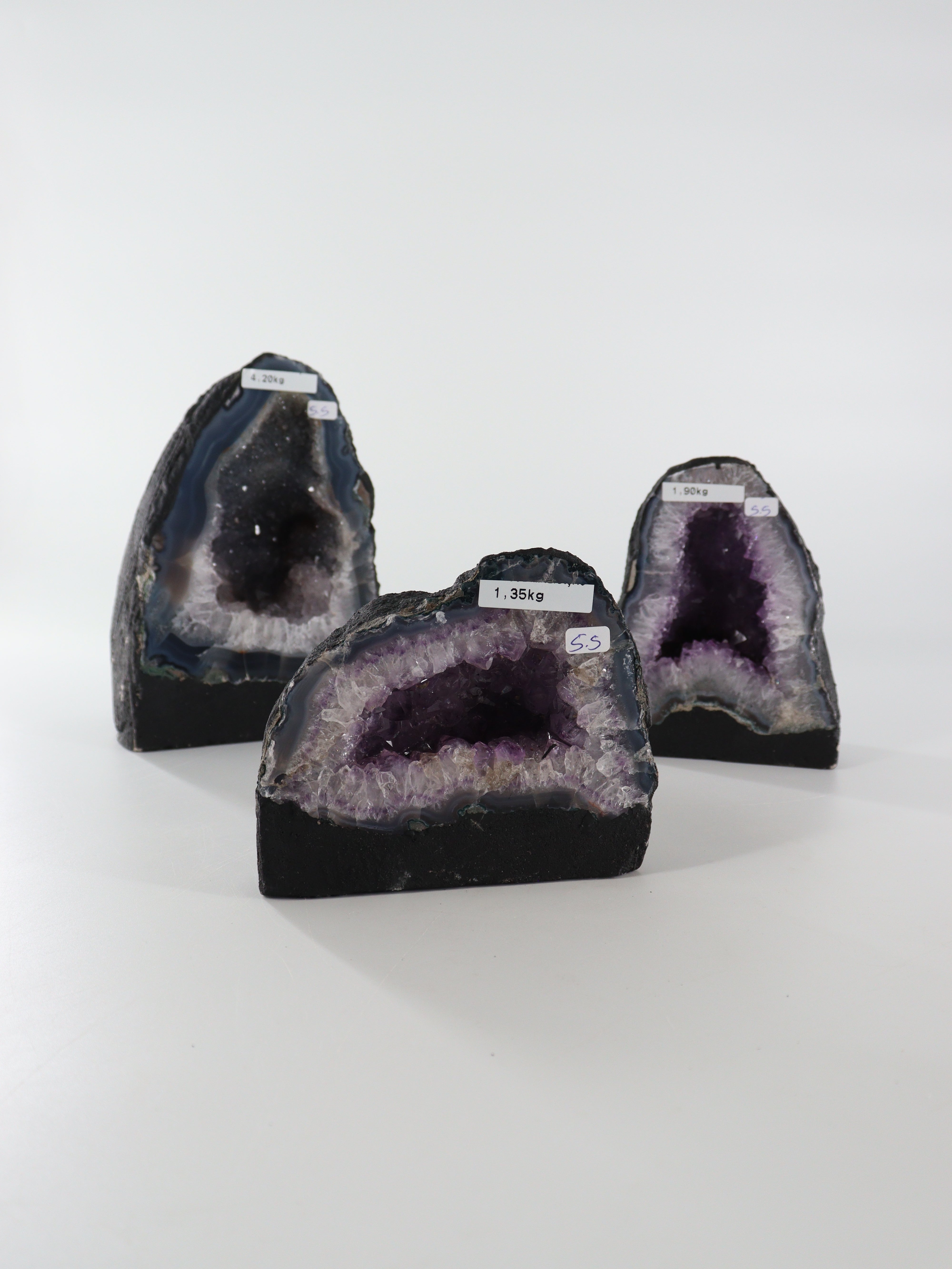 Amethyst Cathedrals Set of 3 | Wholesale Crystals – Mi Esperanza Minerals