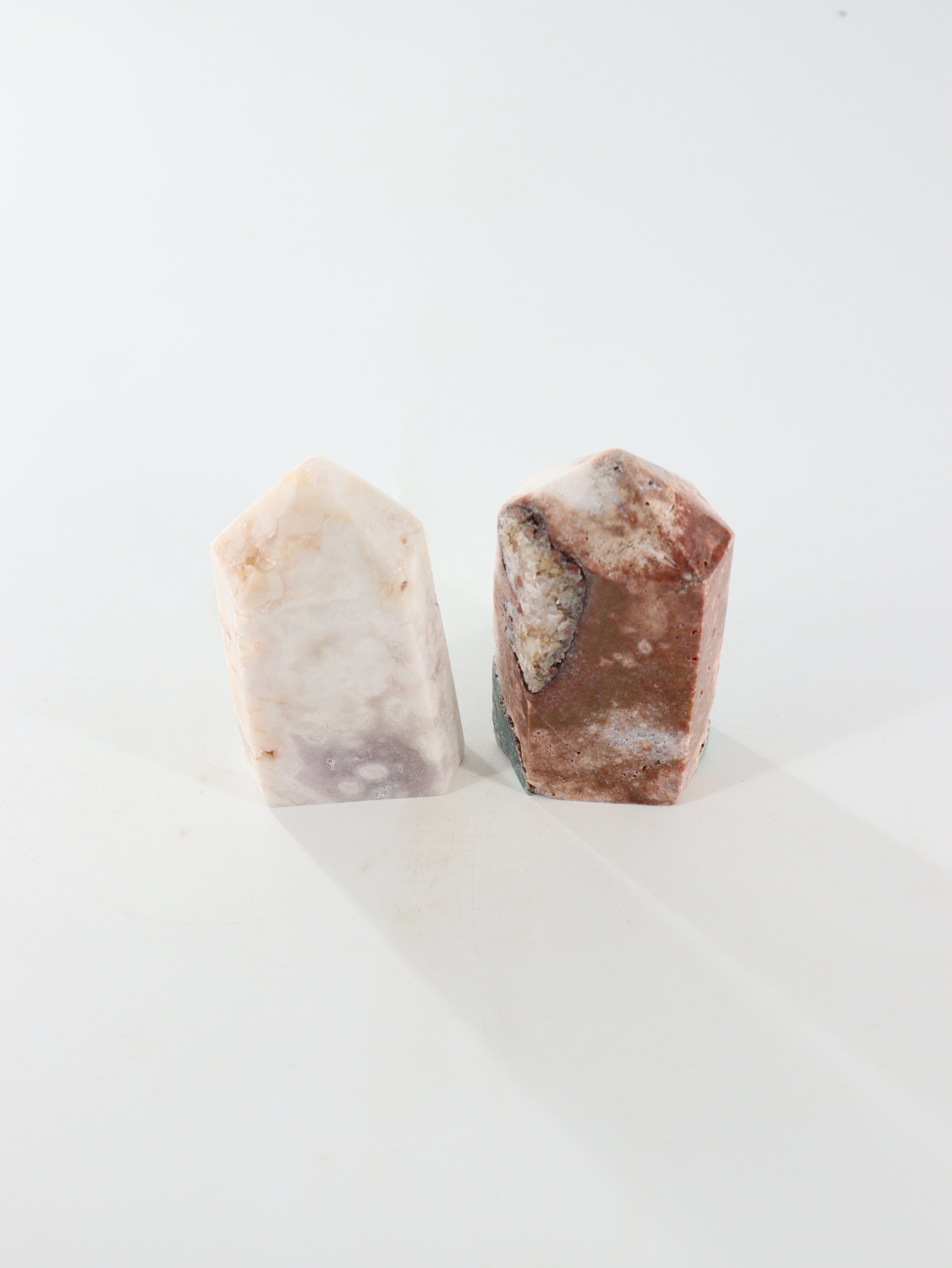 Pink Amethyst Towers Set of 2 | Wholesale Crystals – Mi Esperanza Minerals
