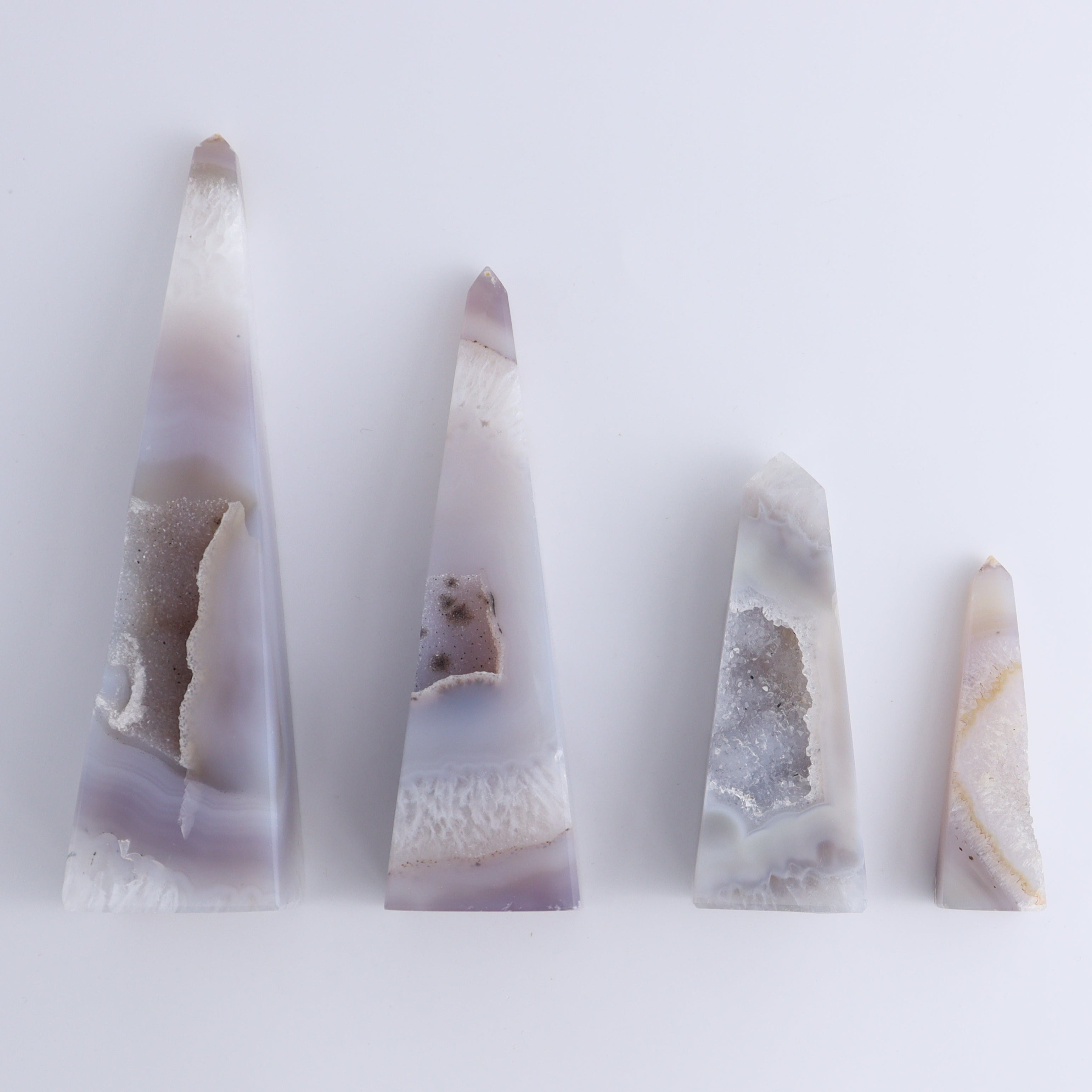 Agate Obelisk Set of 4 – Mi Esperanza Minerals