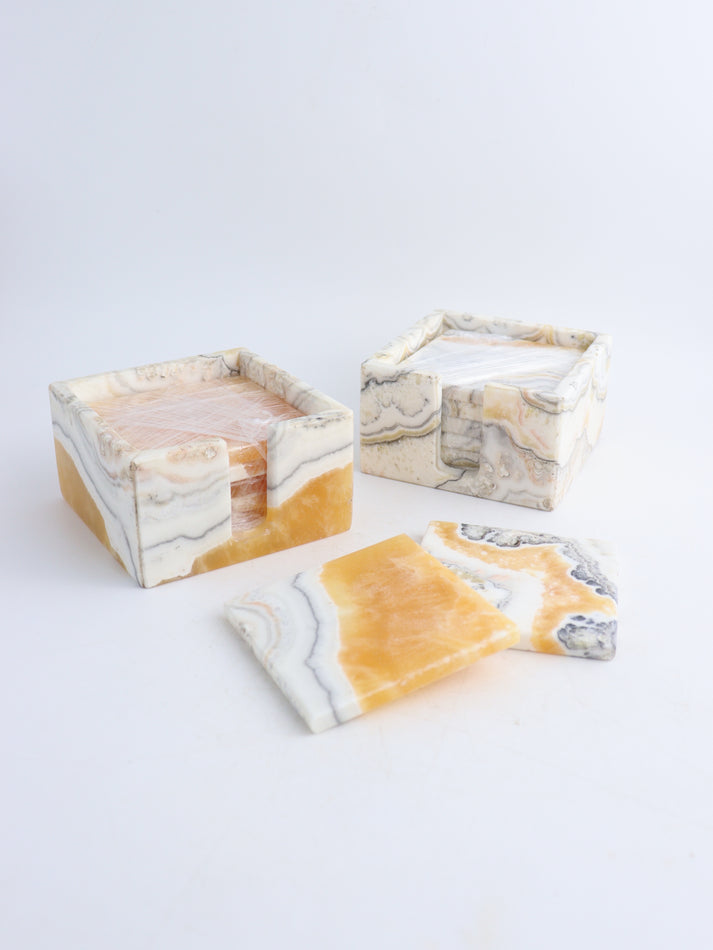 Onyx Coasters (two Sets) | Wholesale Crystals Vendor – Mi Esperanza ...