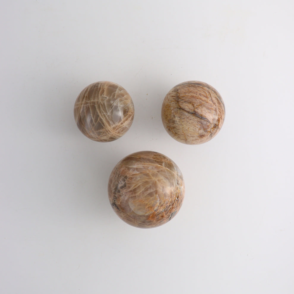 Peach Moonstone Spheres | Wholesale Crystals Vendor – Mi Esperanza Minerals