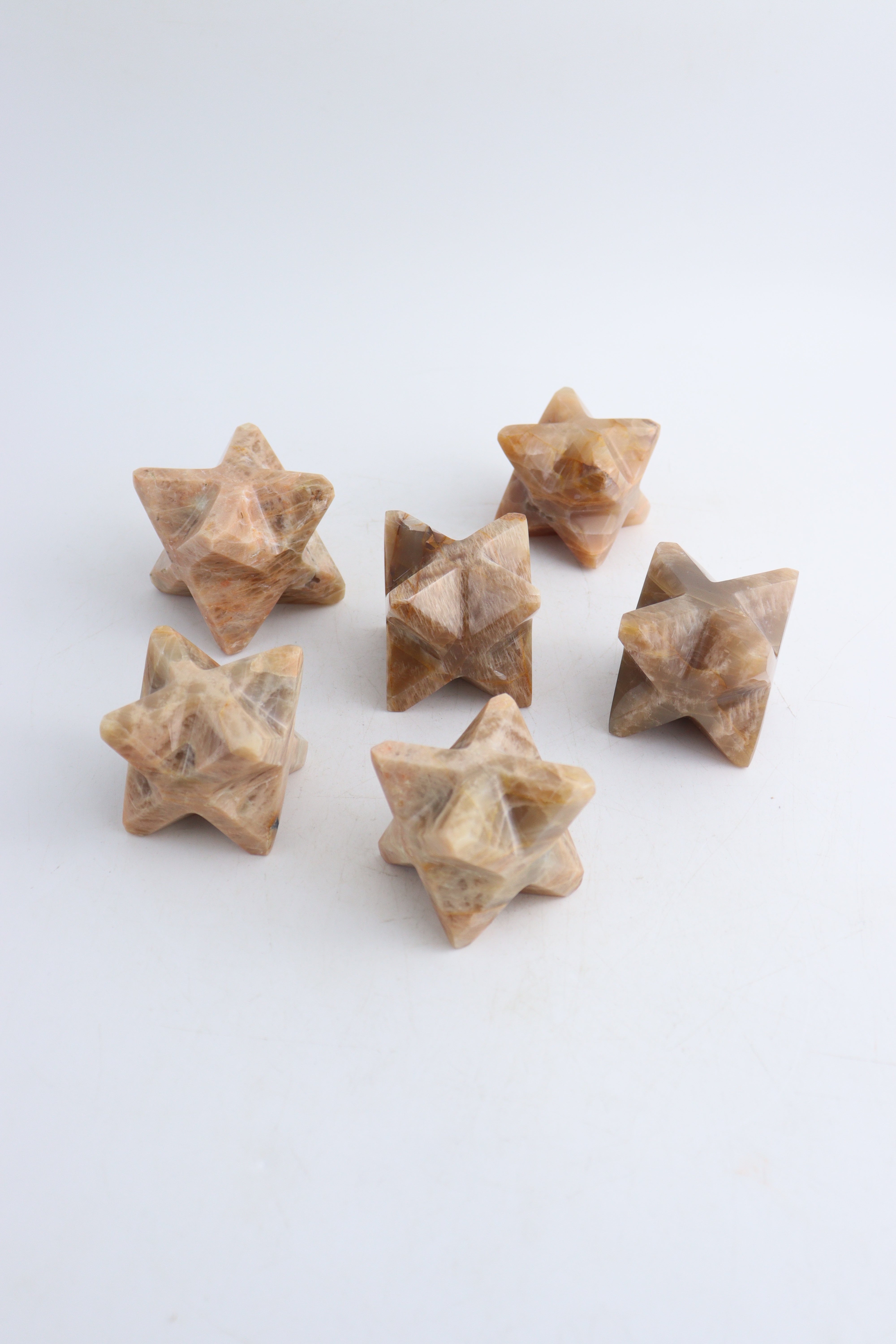 Peach Moonstone Stars | Wholesale Crystals Vendor – Mi Esperanza Minerals