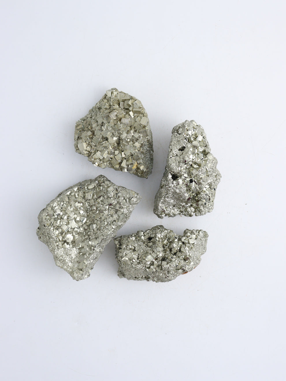 Pyrite Clusters Set of 4 | Wholesale Crystals Vendor – Mi Esperanza ...