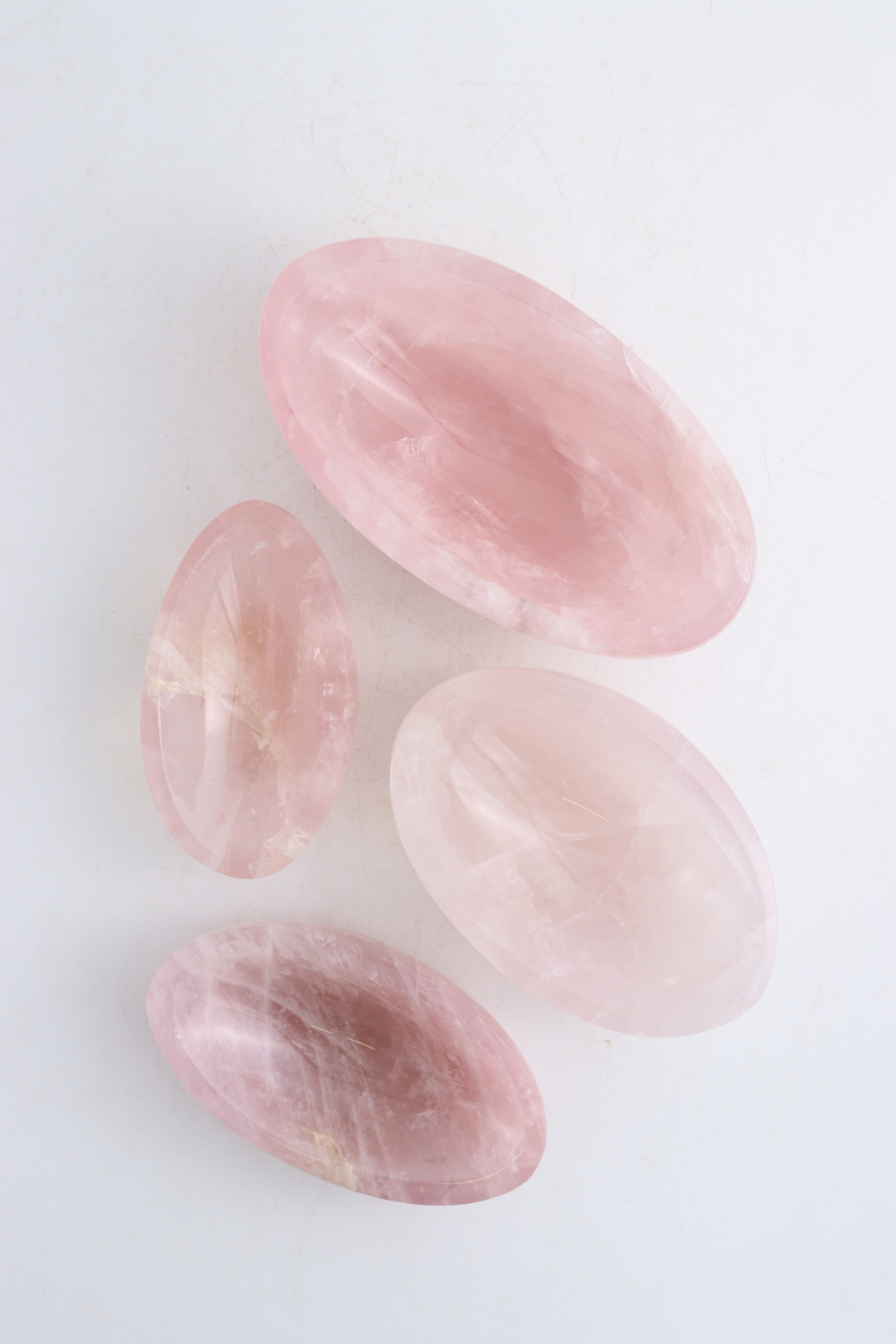 Rose Quartz Oval Bowls | Wholesale Crystals Vendor – Mi Esperanza Minerals