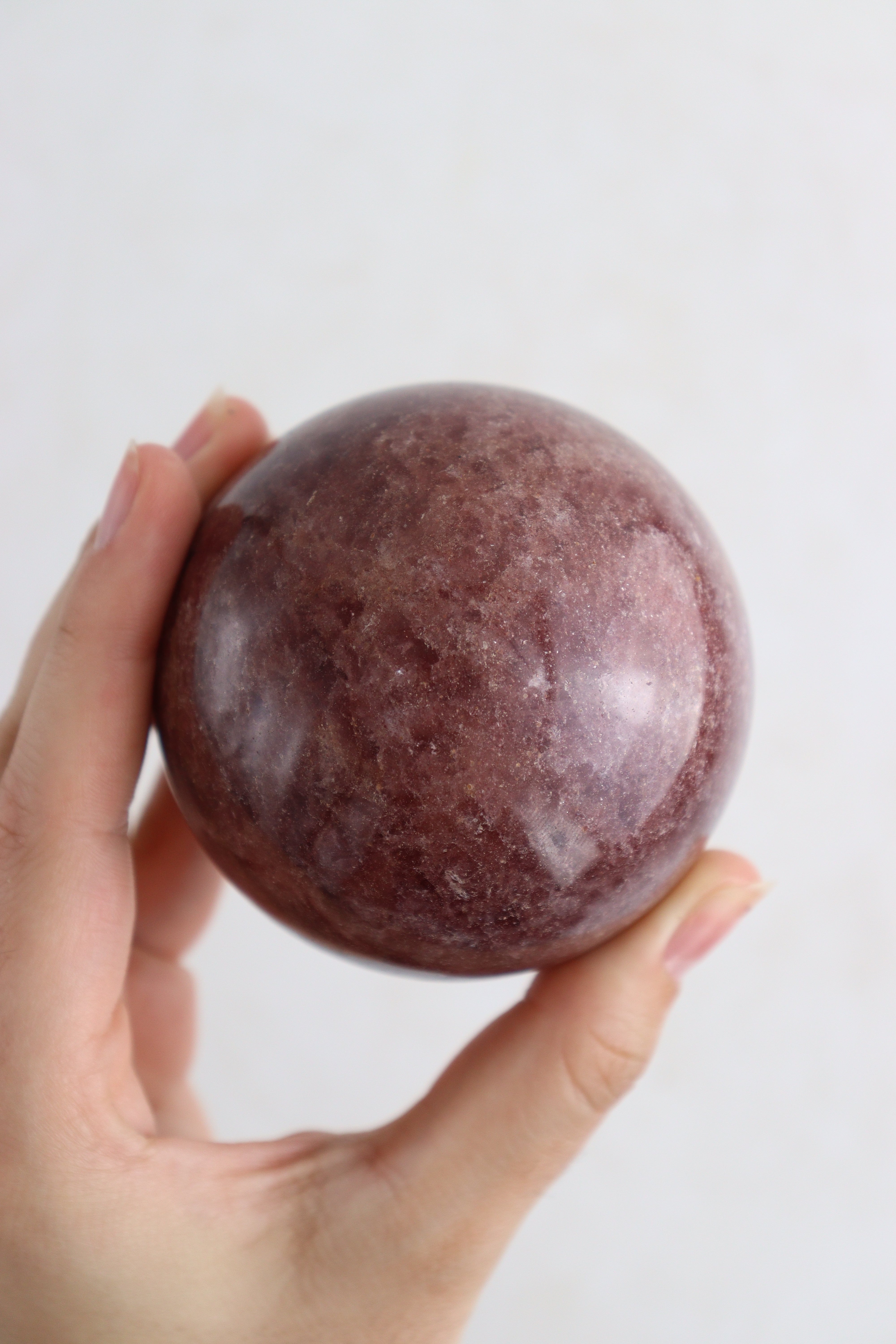 Wholesale Strawberry Quartz Crystal Spheres – Mi Esperanza Minerals