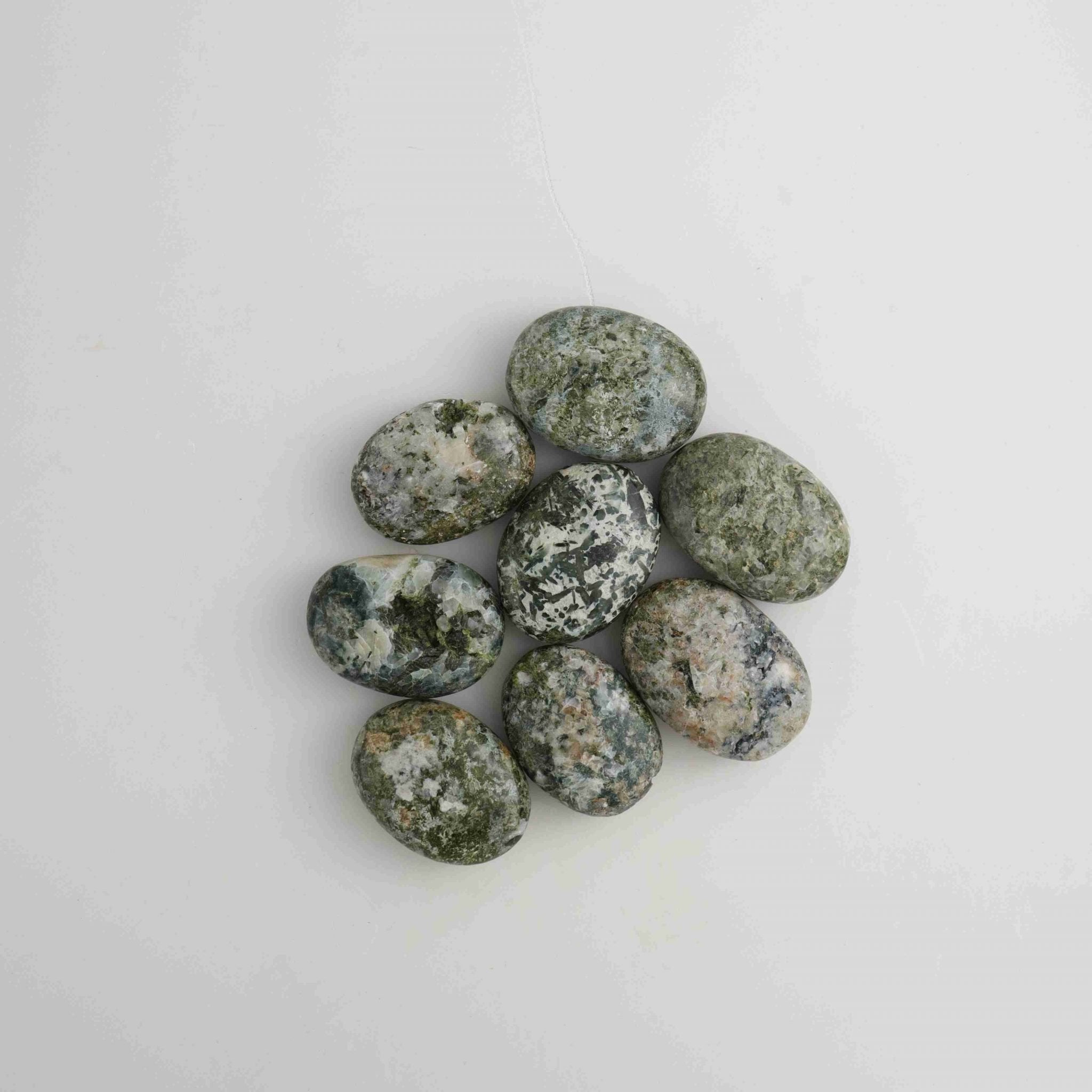 1kg Epidote with Quartz Palm Stones | Wholesale – Mi Esperanza Minerals