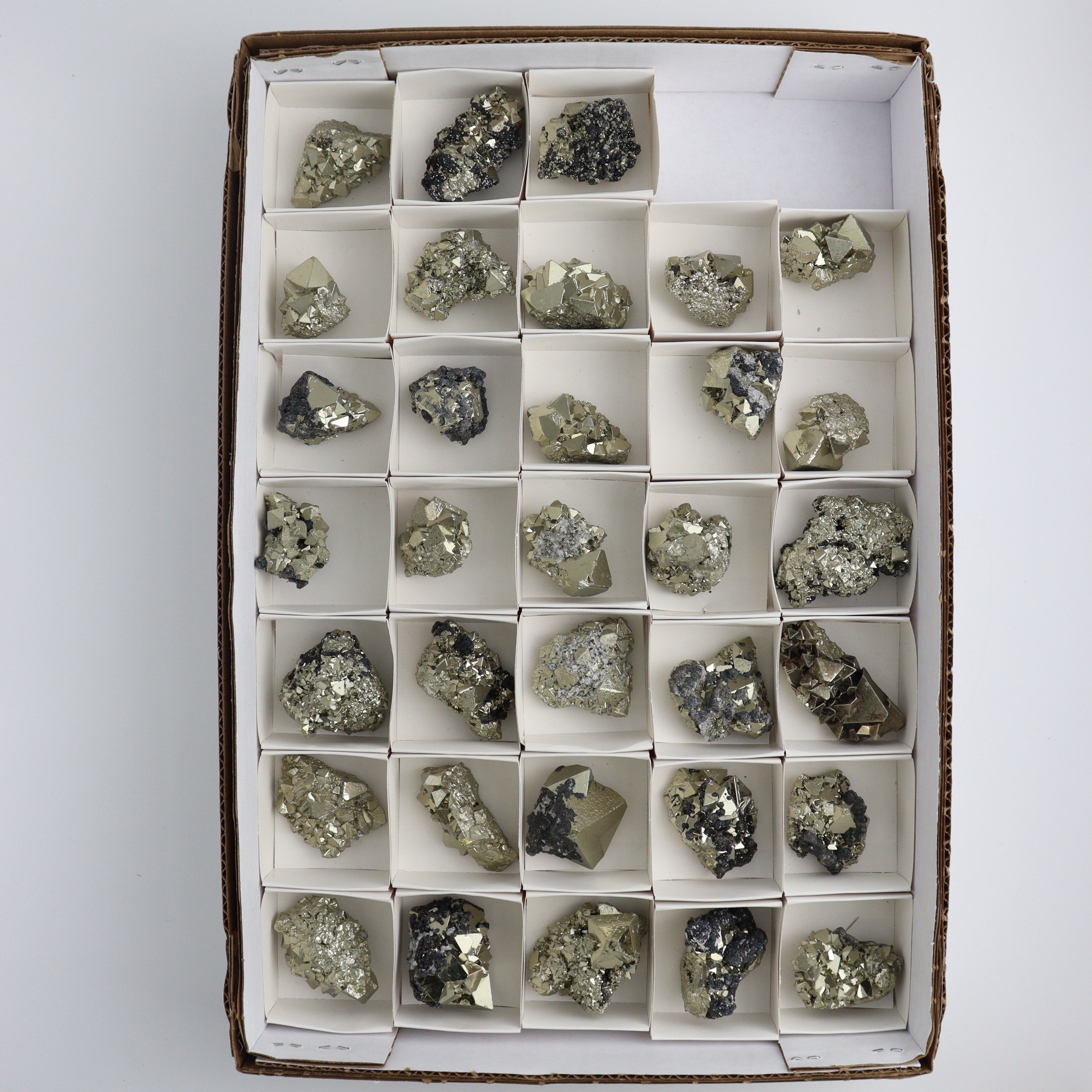 Pyrite Clusters Flat | Wholesale Crystals Vendor – Mi Esperanza Minerals