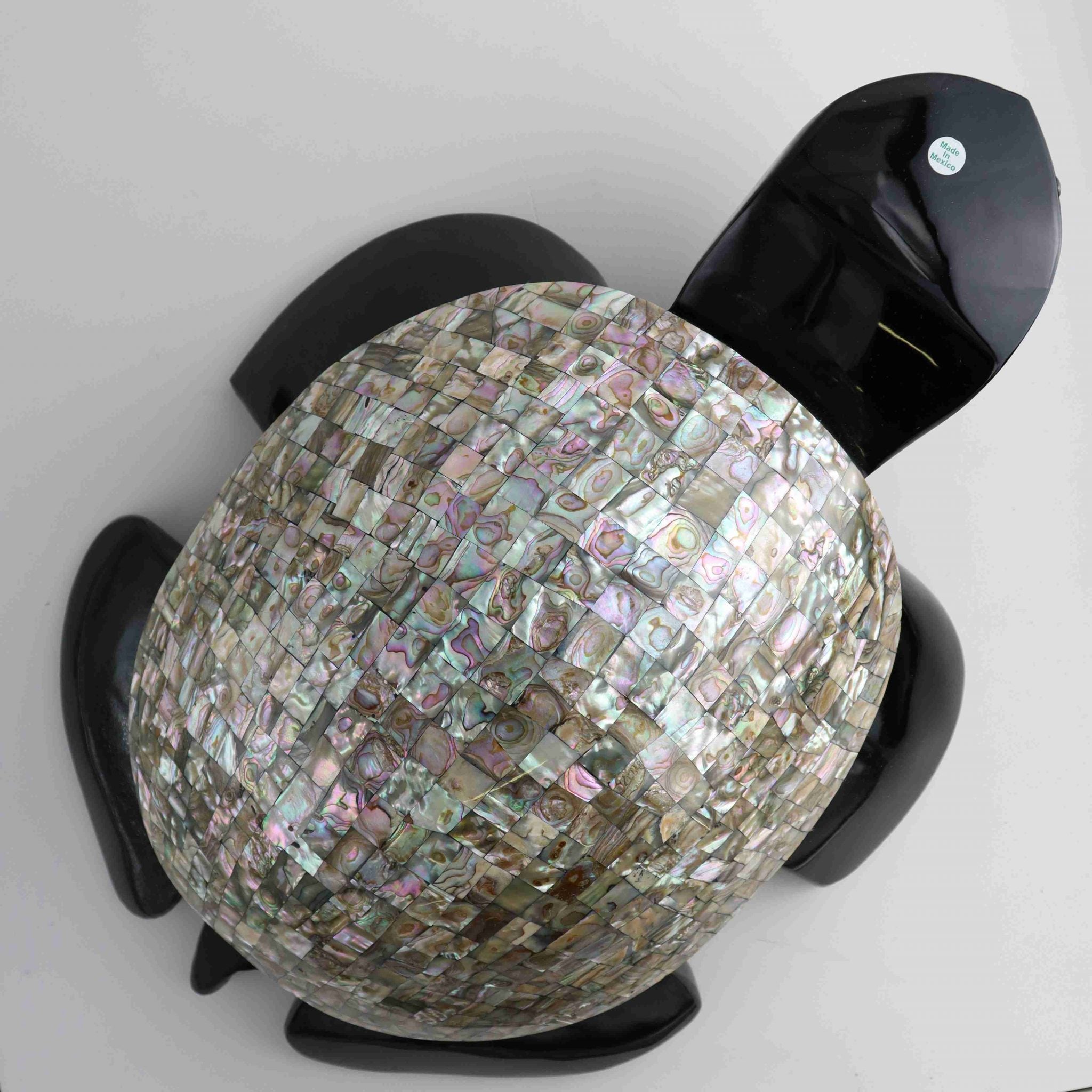 Xl Obsidian Turtle with Abalone Shell | Wholesale – Mi Esperanza Minerals